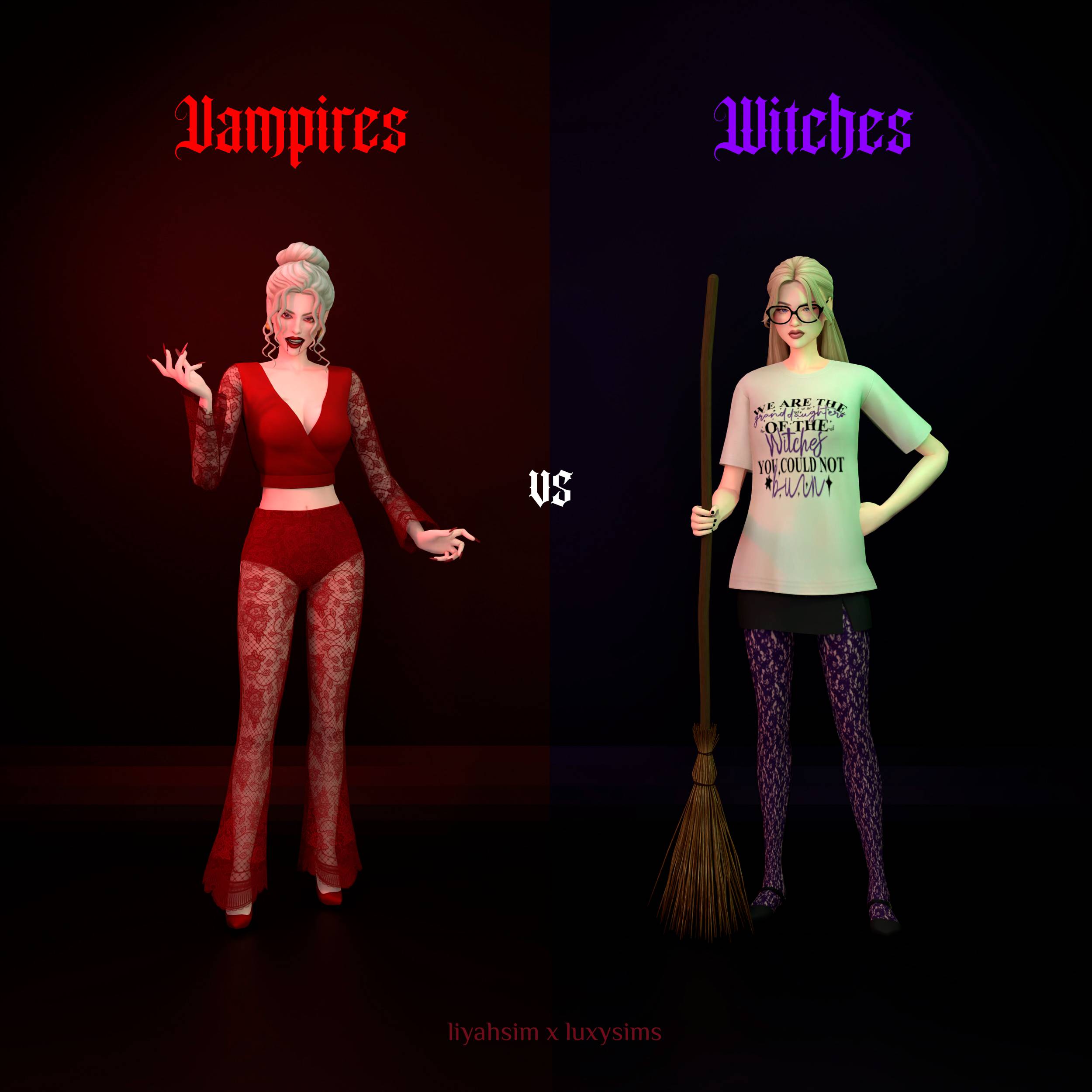 T-Shirt - Vampires VS Witches Collection - Gallery - The Sims 4 Create ...