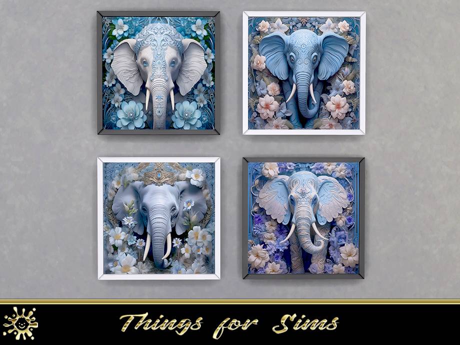 Painting Blue Elephants - Gallery - The Sims 4 Build / Buy - CurseForge