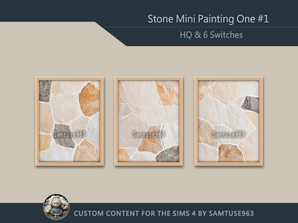HQ Stone Mini Painting One #1 Extra G Samtuse963 - The Sims 4 Build / Buy - CurseForge