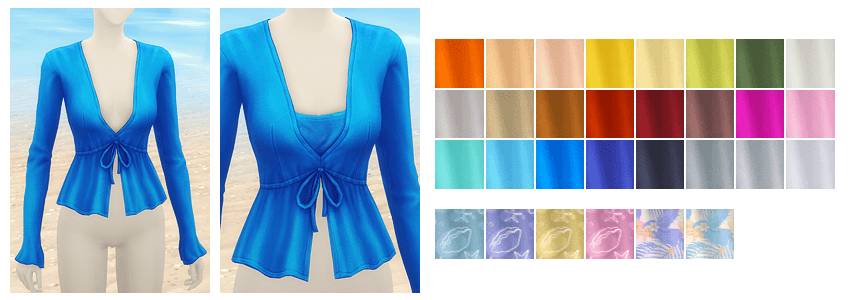 Summer in Tartosa II - Summer Blouses with skirt Set - The Sims 4 ...