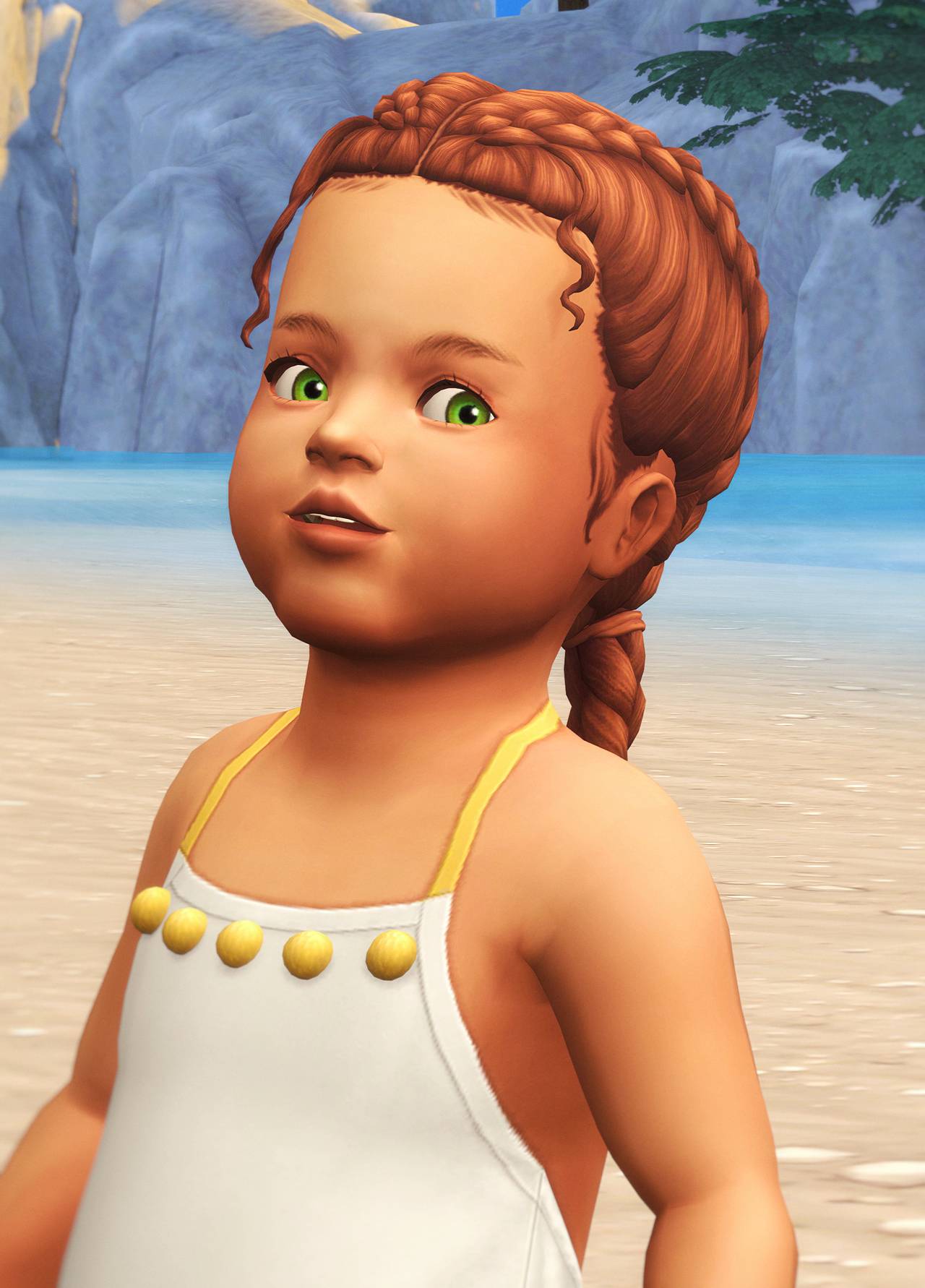 Summer in Tartosa II - Soleil Hair with Flower Acc Set - The Sims 4 ...