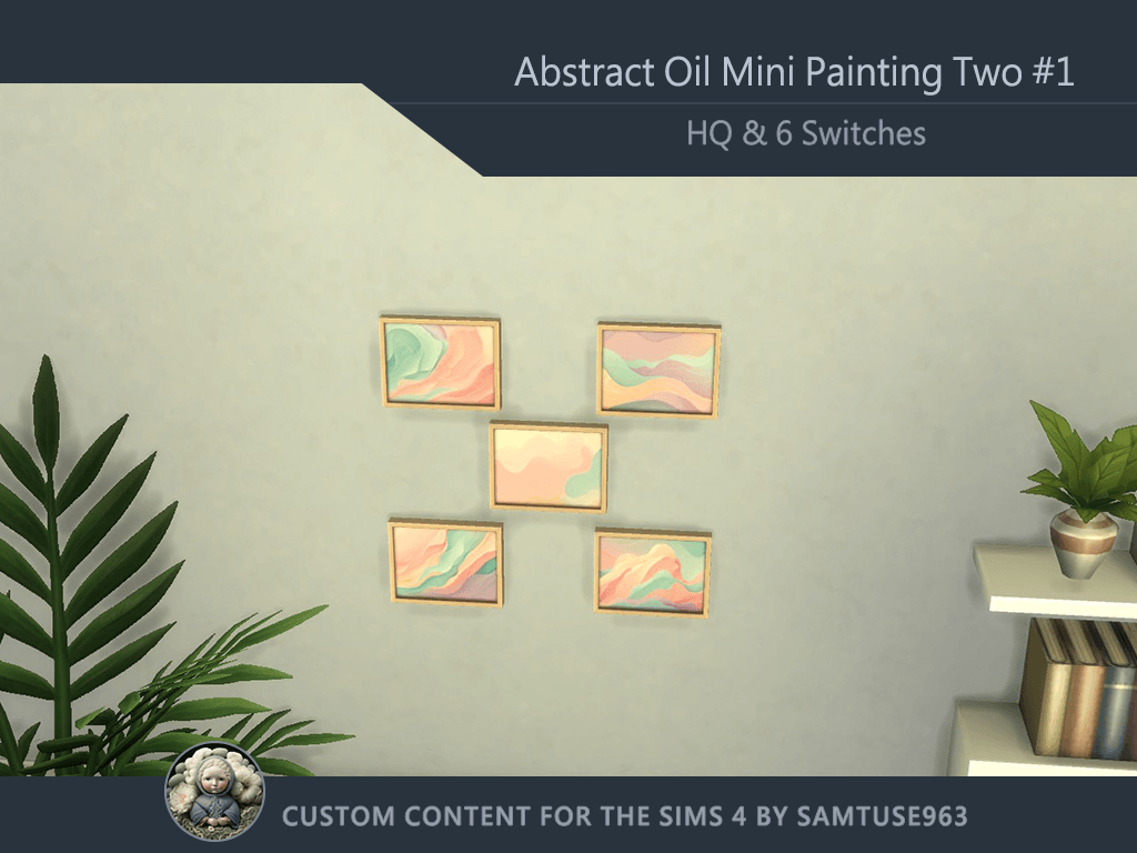 Abstract Oil Mini Painting Two #1 Extra H Samtuse963 - The Sims 4 Build ...