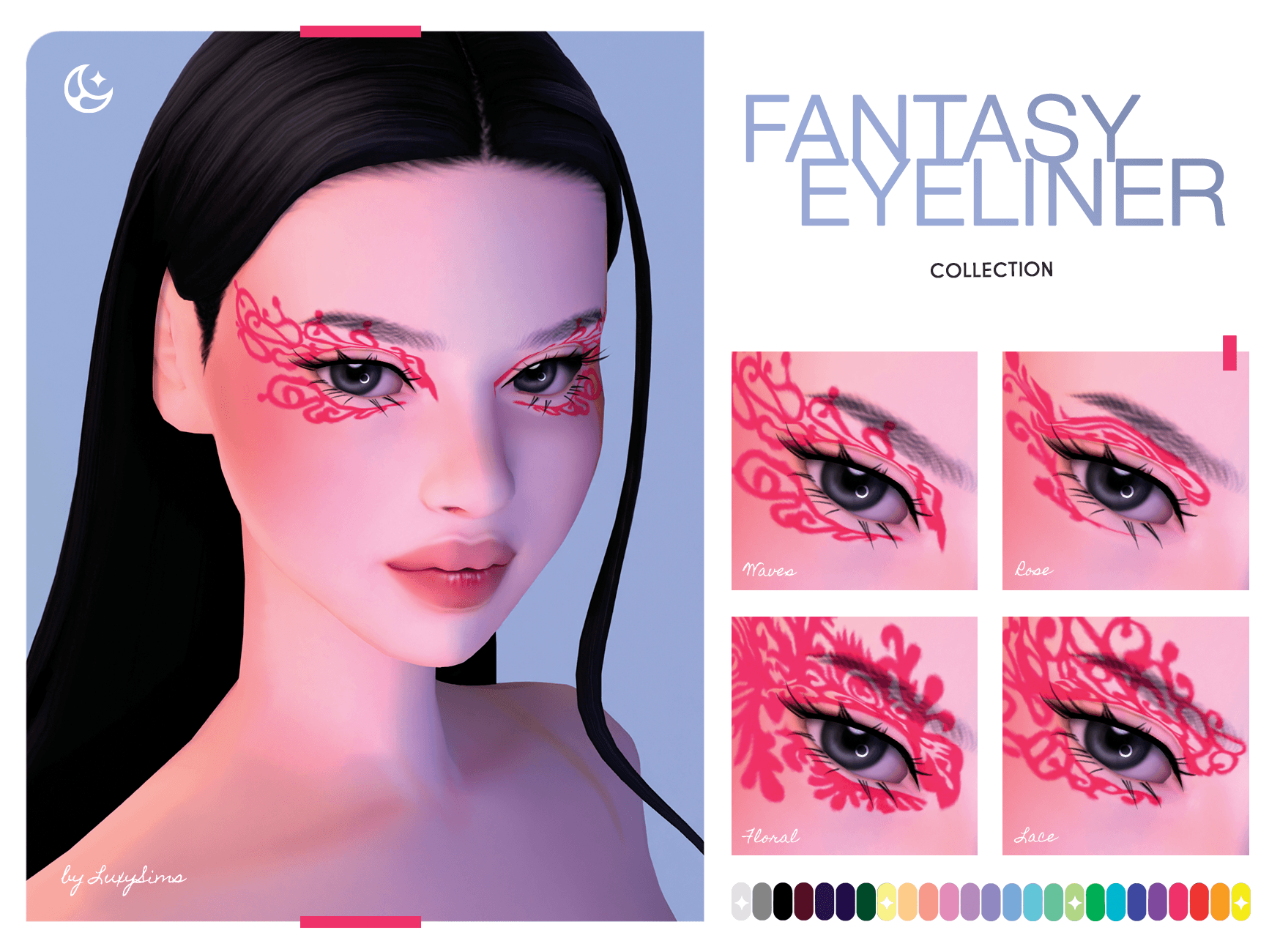 Floral - Fantasy Eyeliner Collection - The Sims 4 Create a Sim - CurseForge