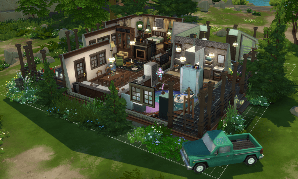 Little False Nook House with Shop - BG & High School Years - The Sims 4 ...