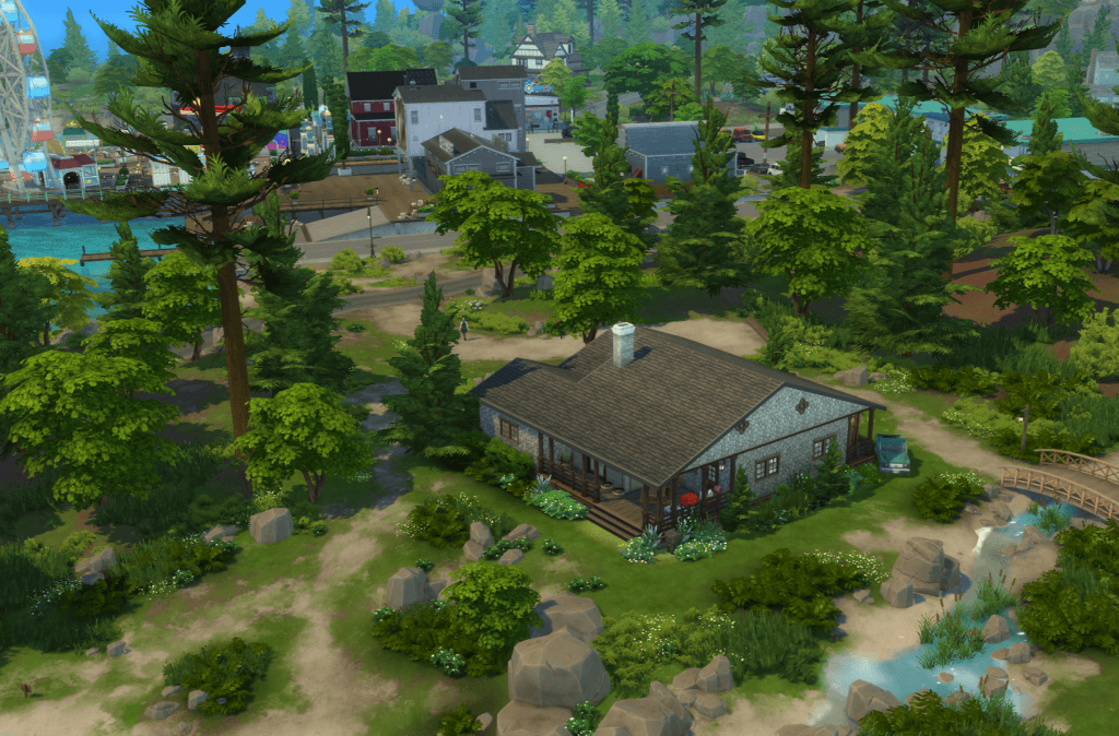 Little False Nook House with Shop - BG & High School Years - The Sims 4 ...