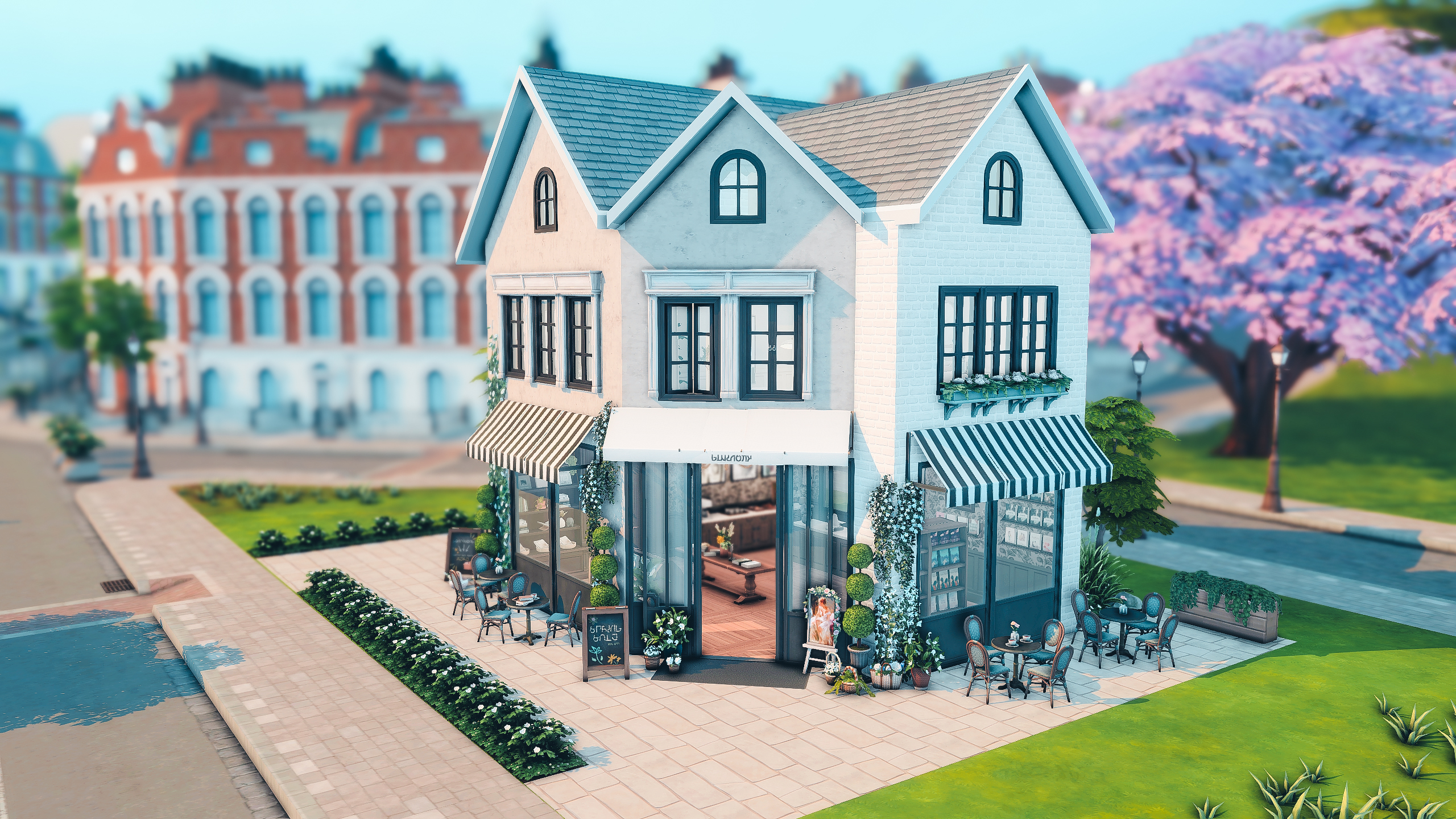 Bookstore with Apartment - Gallery - The Sims 4 Rooms / Lots - CurseForge