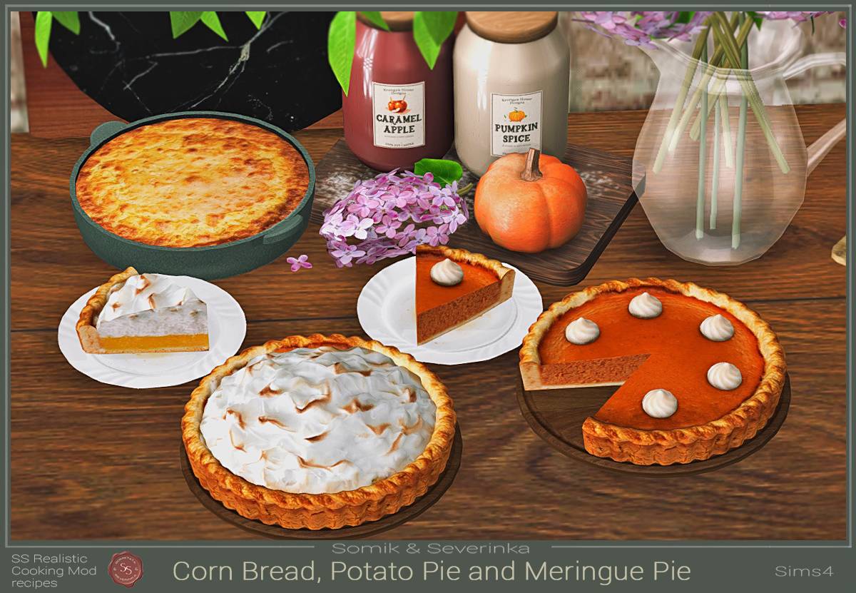 Corn Bread, Potato and Lemon-Meringue Pies - The Sims 4 Mods - CurseForge
