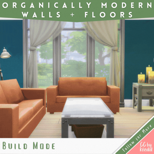 Organically Modern Walls & Floors - Every Room - The Sims 4 Build / Buy ...