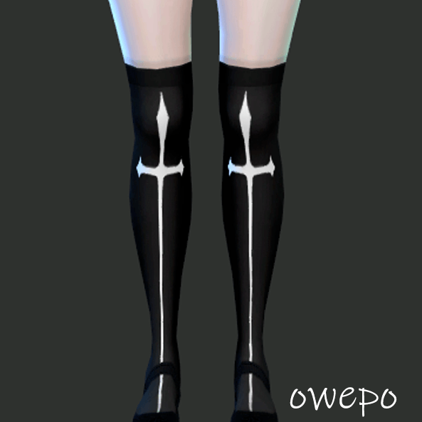 Gothic Cross Thigh-High Stockings - Gallery - The Sims 4 Create a Sim ...