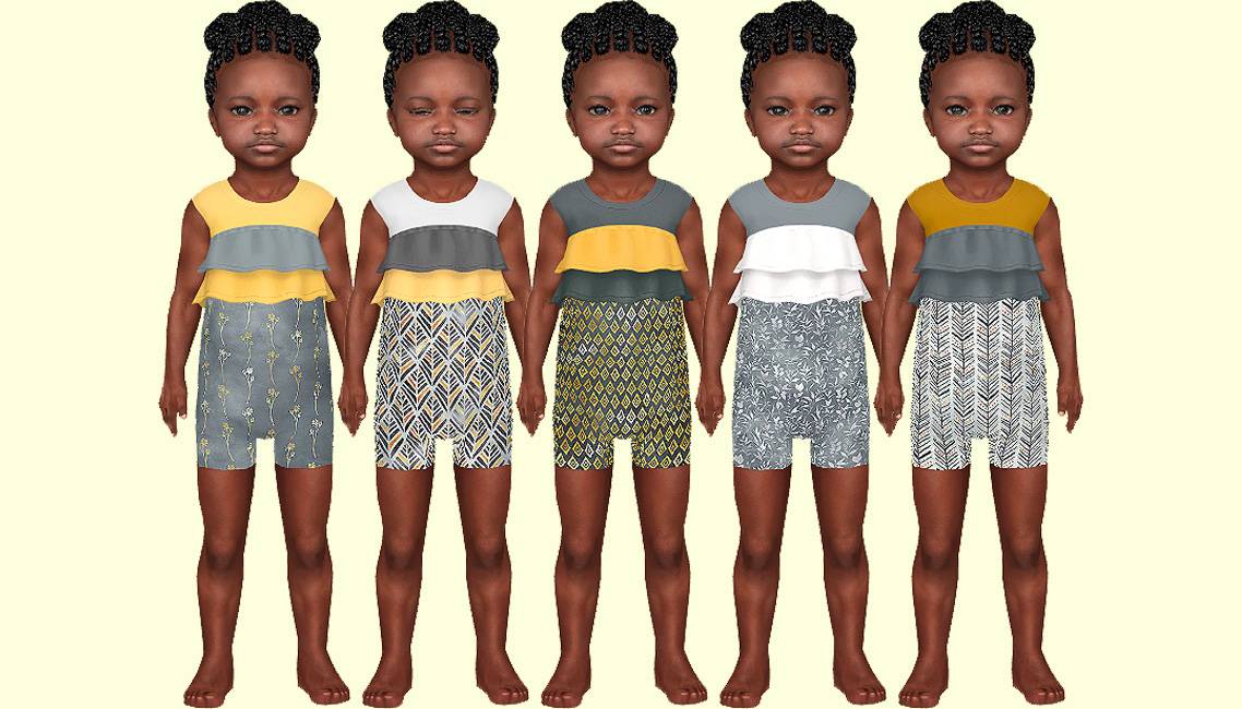 Toddler Ash and Gold Playsuit - Gallery - The Sims 4 Create a Sim ...