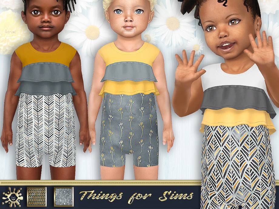 Toddler Ash and Gold Playsuit - Gallery - The Sims 4 Create a Sim ...