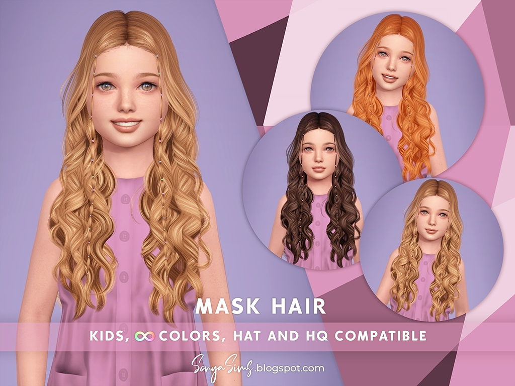 SONYASIMS - MASK HAIR KIDS - The Sims 4 Create a Sim - CurseForge