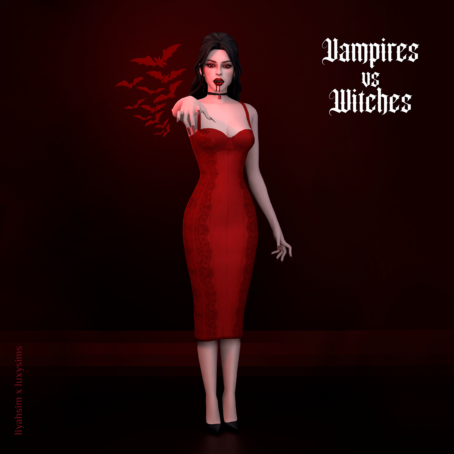 [Vampires vs Witches] Long Dress - Gallery - The Sims 4 Create a Sim - CurseForge