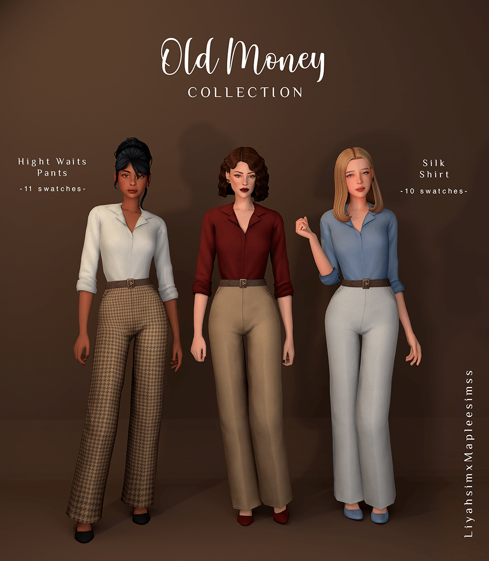 [Old Money Collection] - Silk Shirt - Gallery - The Sims 4 Create a Sim ...