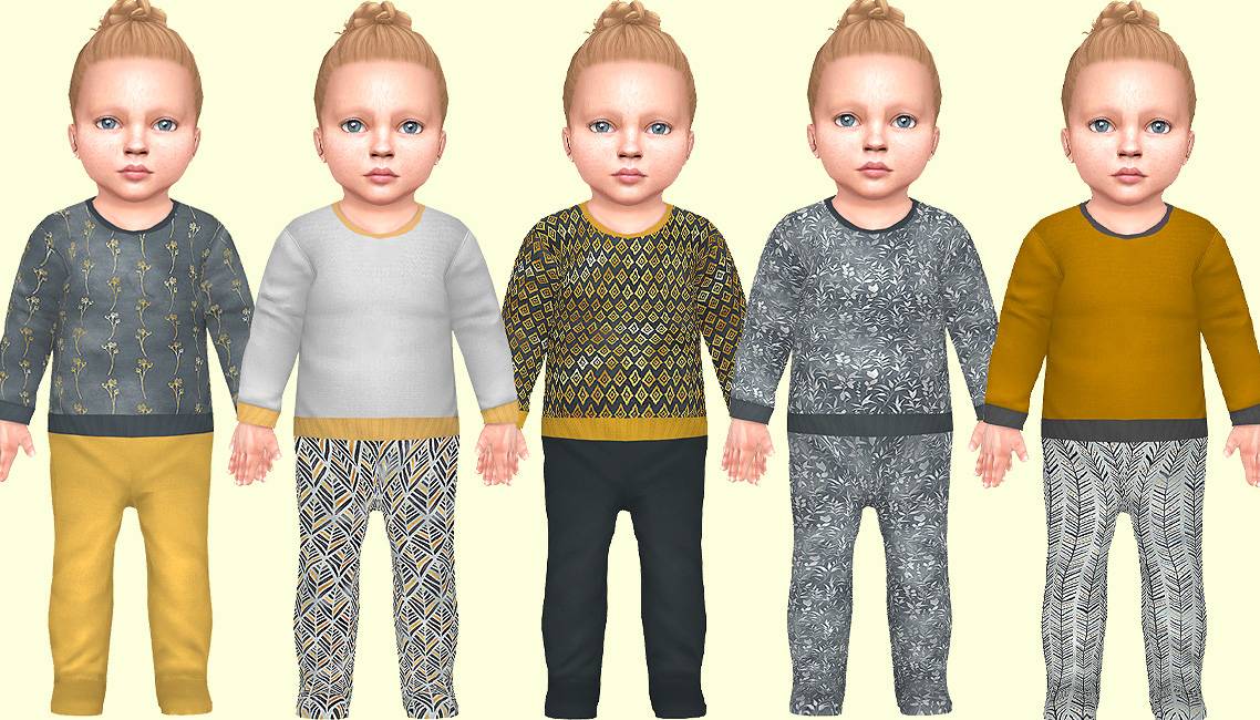 Infant Ash and Gold Pajamas - Gallery - The Sims 4 Create a Sim ...