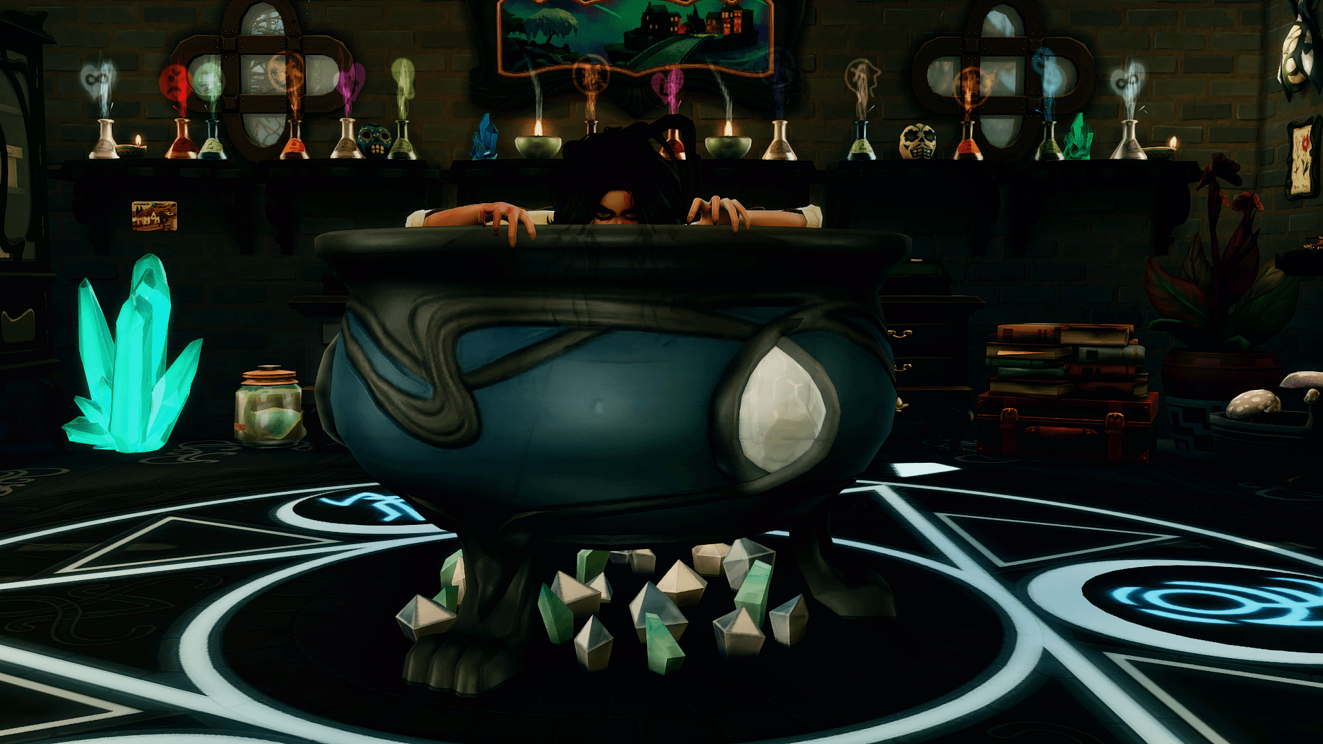 SimmerSomar | Pose | Halloween - Monster coming out of cauldron ...