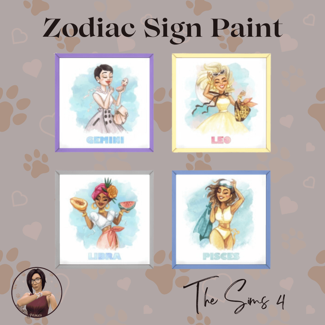 Zodiac Sign Paint - Gallery - The Sims 4 Build / Buy - CurseForge