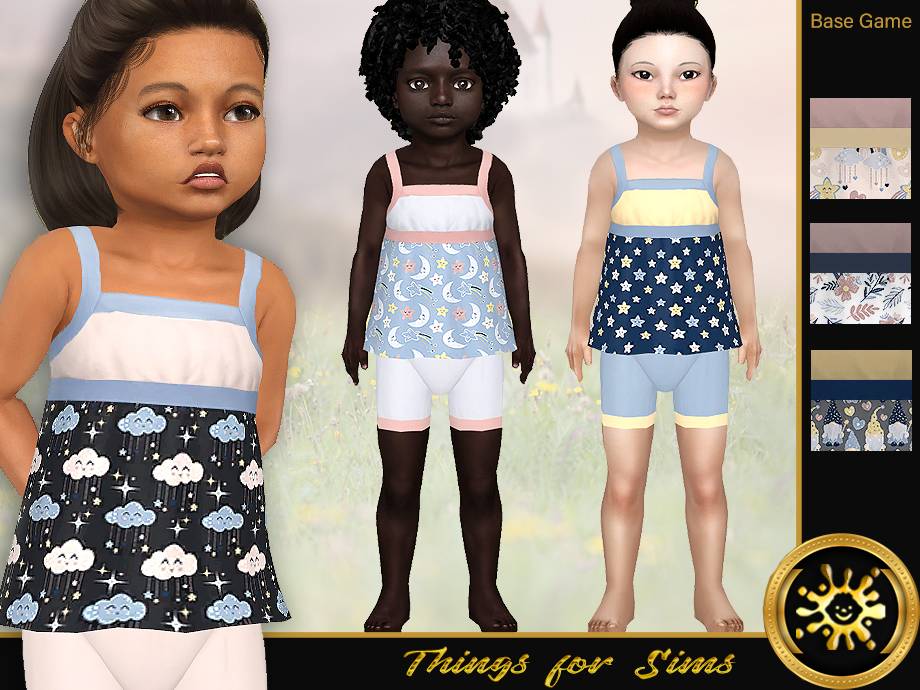 Toddler Bedtime Pajamas Top - Gallery - The Sims 4 Create a Sim - CurseForge