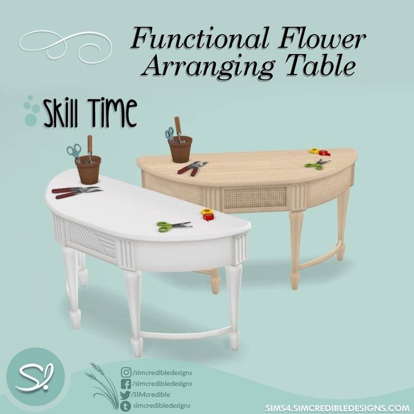 Functional Flower Arranging Table 2 🌼💐🌸🌻🌹 - Gallery - The Sims 4 Build ...