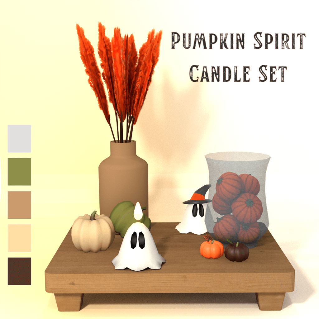 Kaziecc ~ Pumpkin spirit candle set - Gallery - The Sims 4 Build / Buy ...