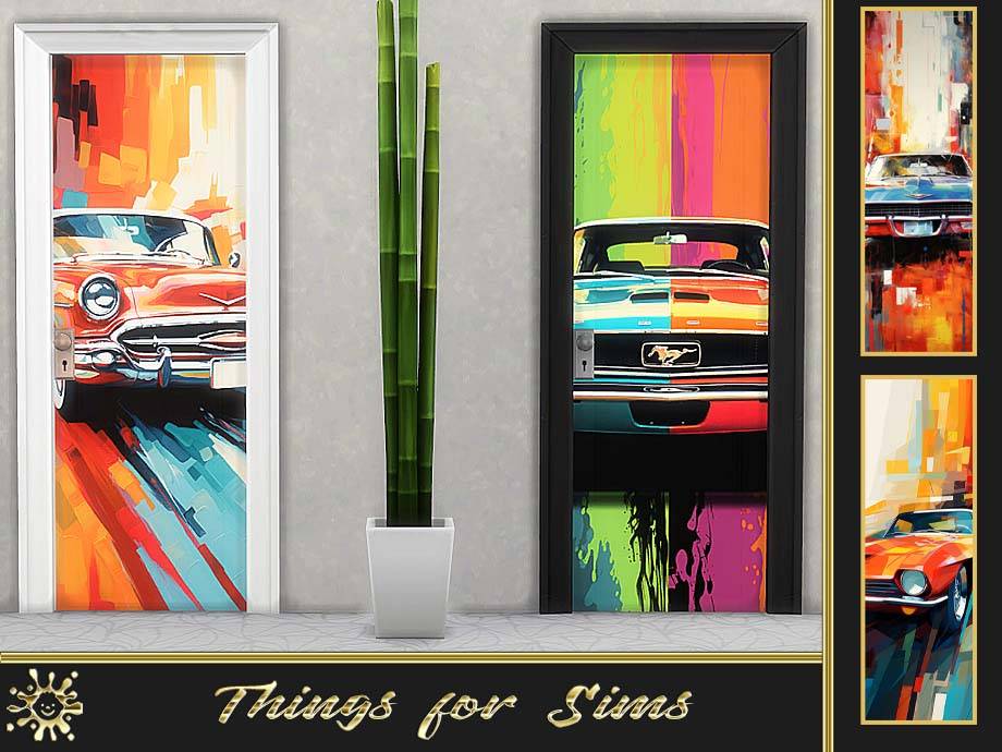 Door with Car Poster - Gallery - The Sims 4 Build / Buy - CurseForge