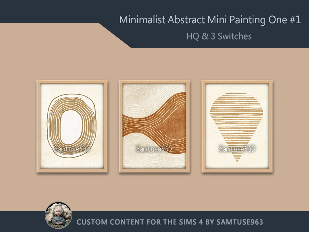 HQ Minimalist Abstract Mini Painting One #1 Extra G Samtuse963 - The ...