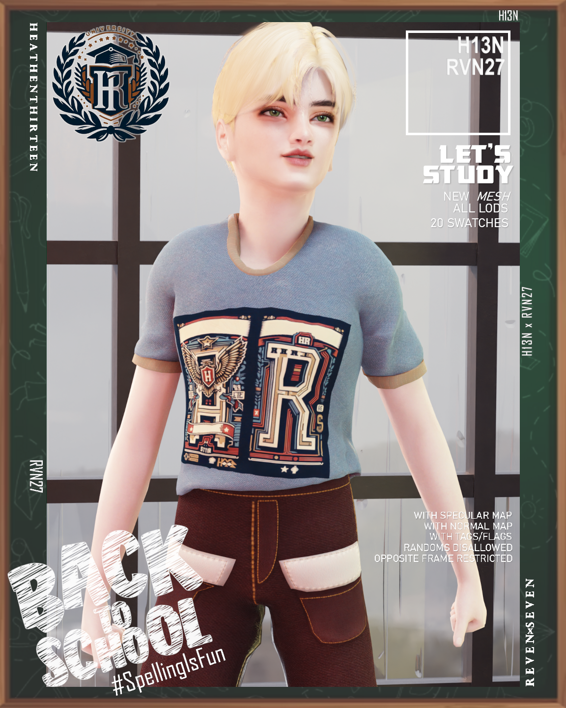 Child's Classic Fit Graphic University Tee Shirt (Male) - The Sims 4 ...