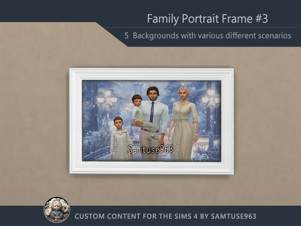 Family Portrait Frame #3 Samtuse963 - Gallery - The Sims 4 Build / Buy ...