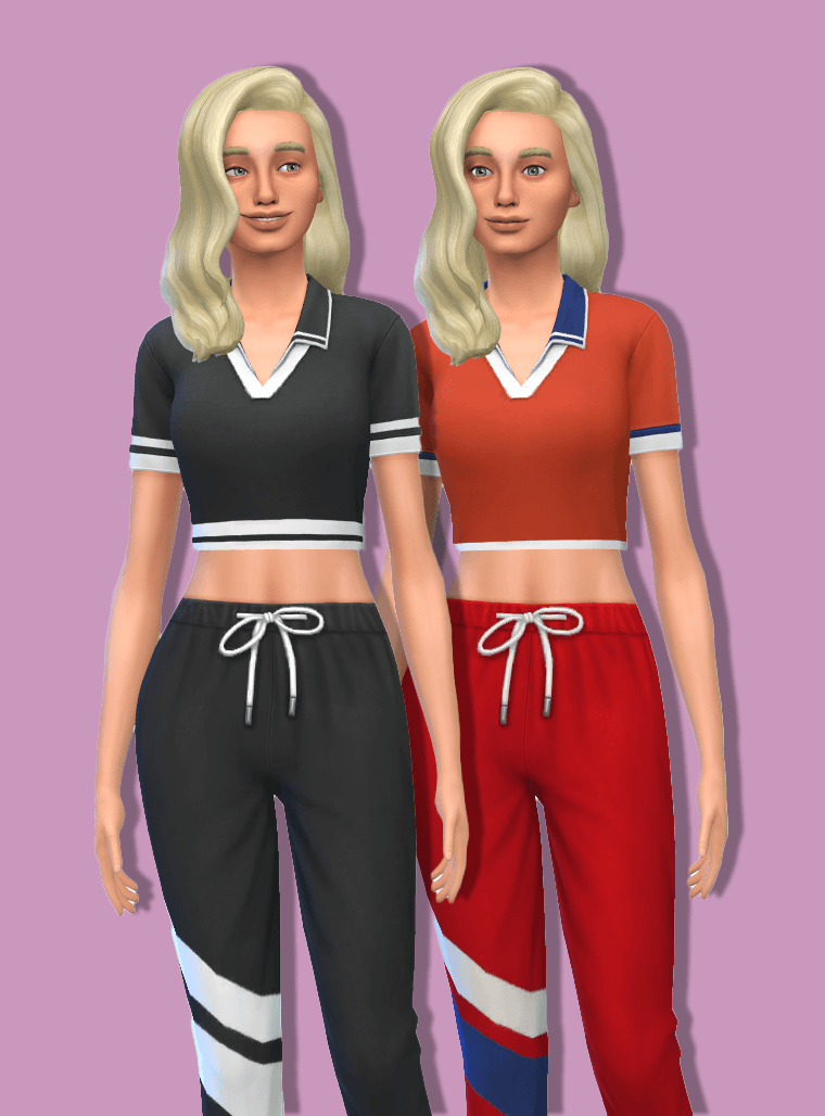 Throwback Fit crop top - The Sims 4 Create a Sim - CurseForge