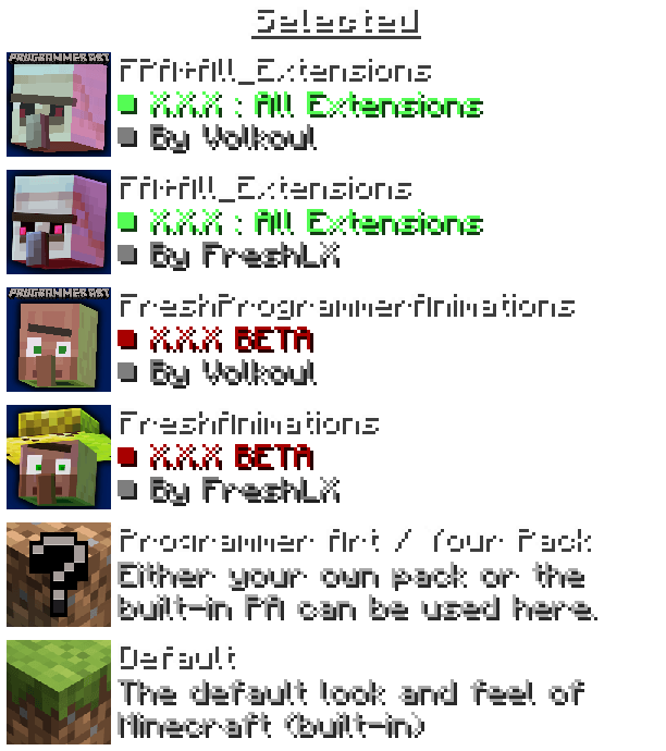 Programmer Art x Fresh Animations (Fresh Programmer Animations) - Minecraft Resource Packs ...