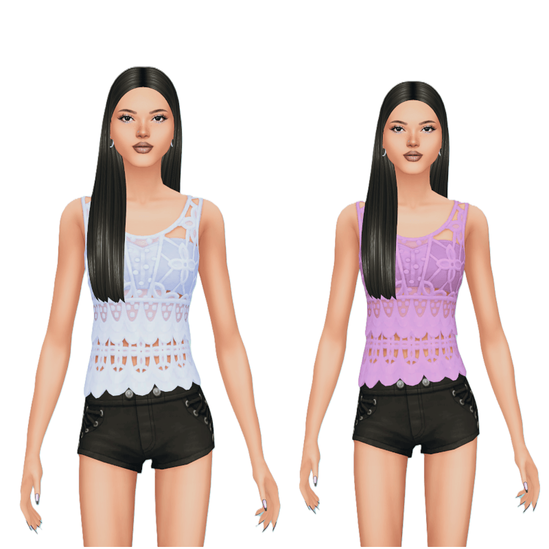 Lace Tank Top - The Sims 4 Create a Sim - CurseForge