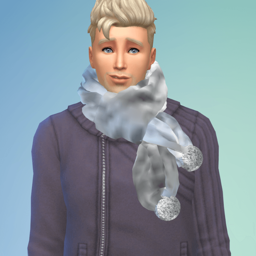 Fur scarf with pompoms by SimaFans - The Sims 4 Create a Sim - CurseForge