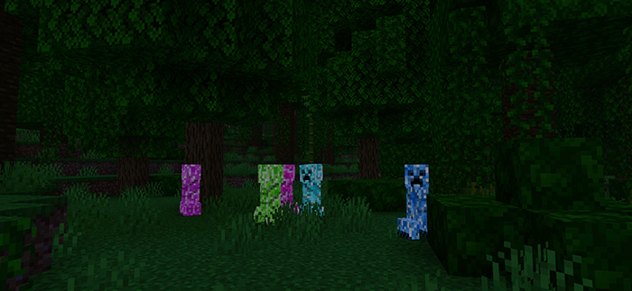 New Creepers Colors - Minecraft Bedrock Texture Packs - CurseForge