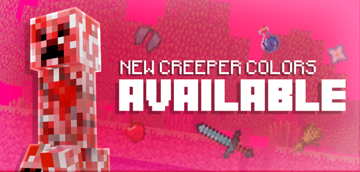 New Creepers Colors - Minecraft Bedrock Texture Packs - CurseForge