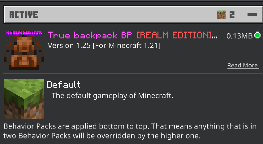 True Backpack - Minecraft Bedrock Addons - CurseForge
