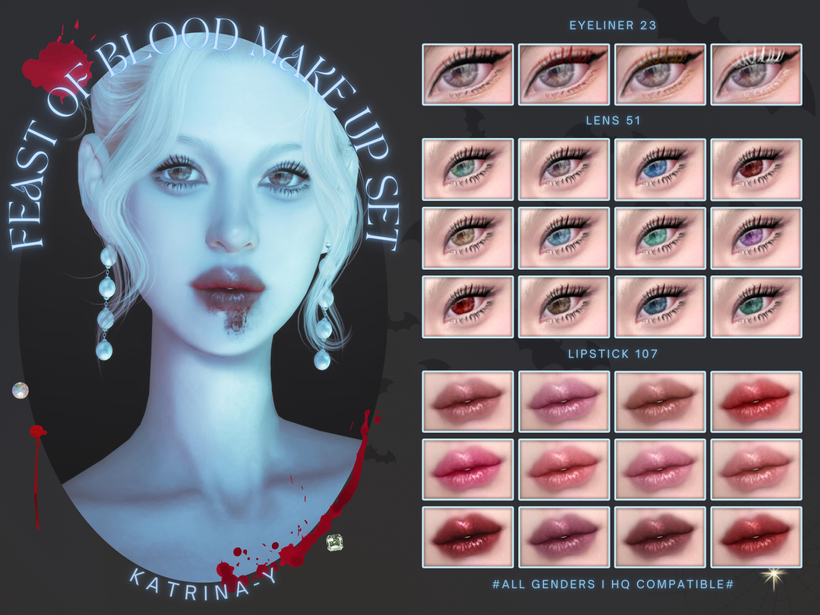[KAT]Feast of Blood make up set_remake - The Sims 4 Create a Sim ...