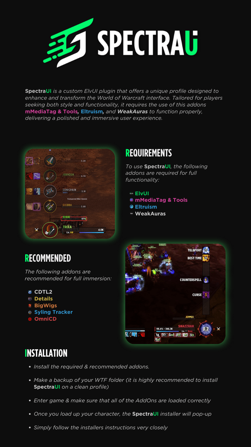 ElvUI SpectraUI - World of Warcraft Addons - CurseForge