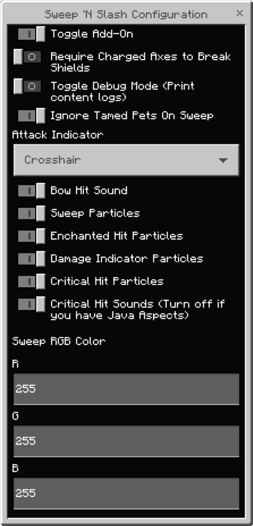 Sweep 'N Slash - Minecraft Bedrock Addons - CurseForge