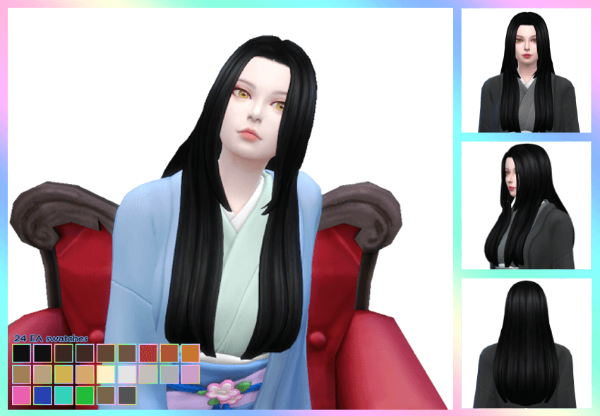 Shimotsuki Hair v1 - The Sims 4 Create a Sim - CurseForge