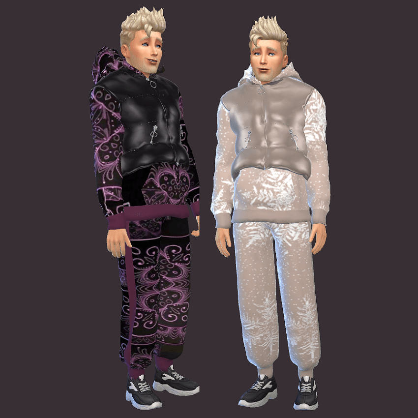 Winter suit with puffed vest by SimaFans - The Sims 4 Create a Sim ...