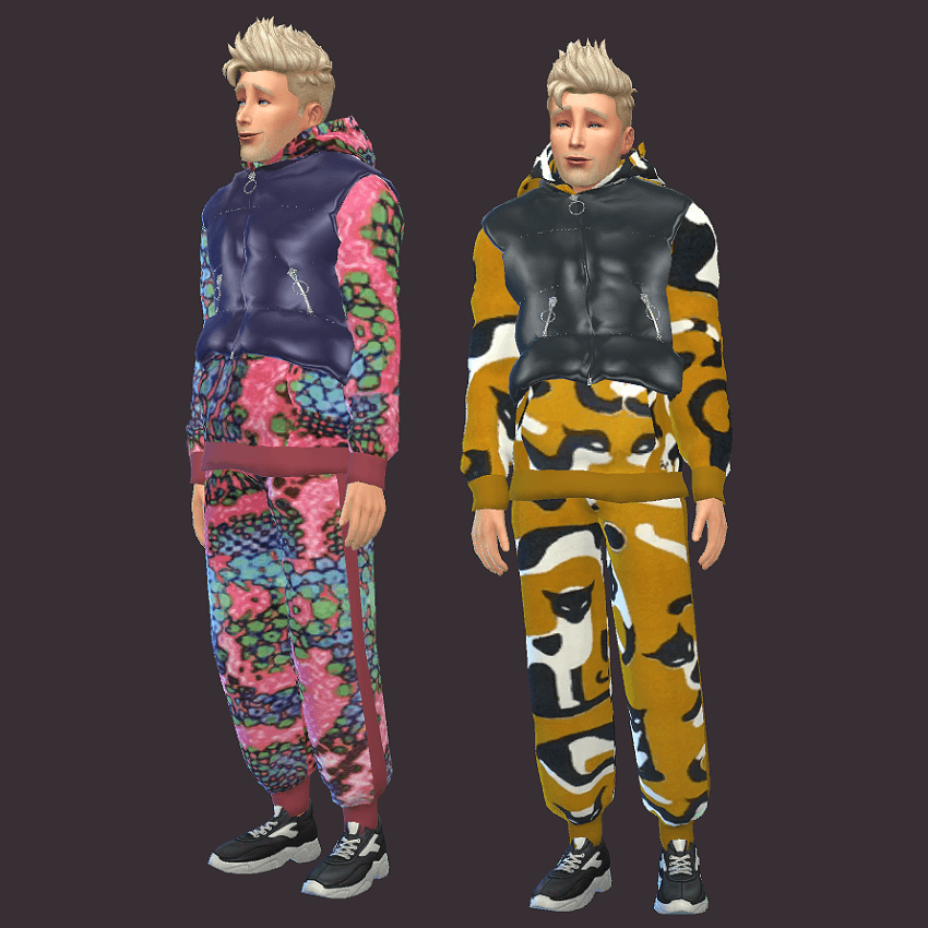 Winter suit with puffed vest by SimaFans - The Sims 4 Create a Sim ...