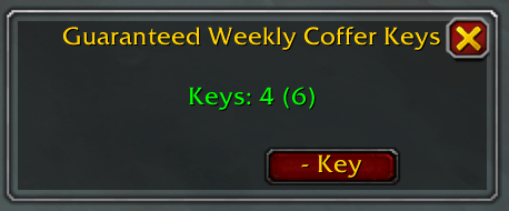 Guaranteed Weekly Coffer Key Tracker - World of Warcraft Addons ...