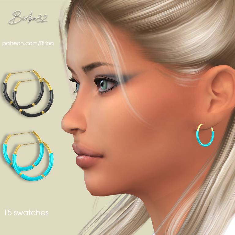 Hoop earrings 2809 - The Sims 4 Create a Sim - CurseForge