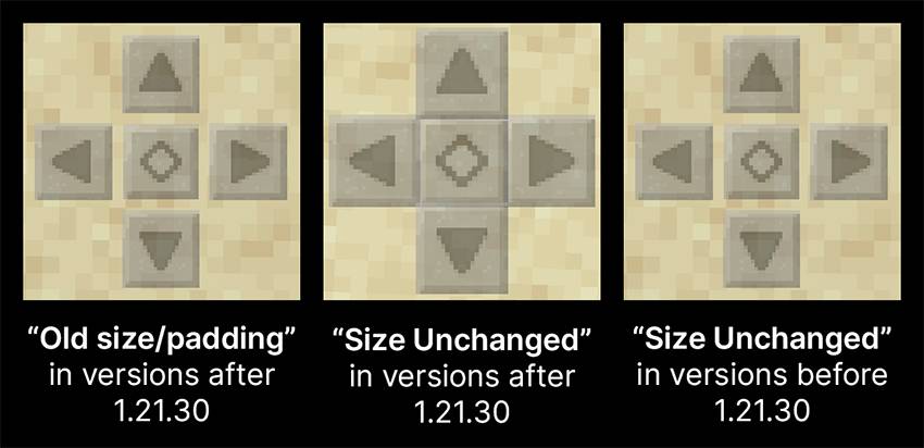 Stone D-pad - old touch control buttons - Minecraft Bedrock Texture ...
