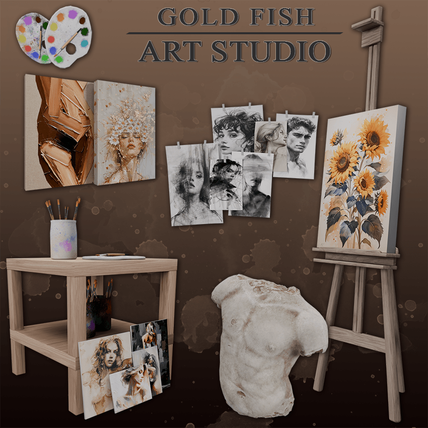 GoldFish Art Studio - The Sims 4 Build / Buy - CurseForge