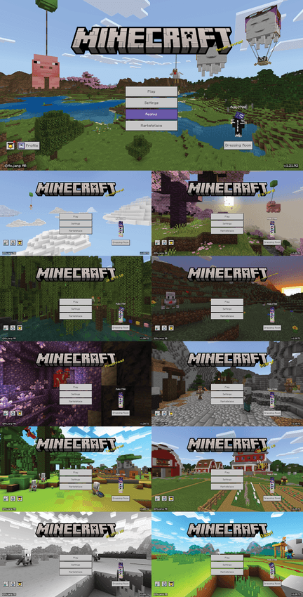 All Minecraft Panorama - Minecraft Bedrock Texture Packs - CurseForge