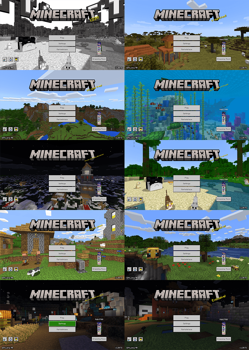 All Minecraft Panorama - Minecraft Bedrock Texture Packs - CurseForge