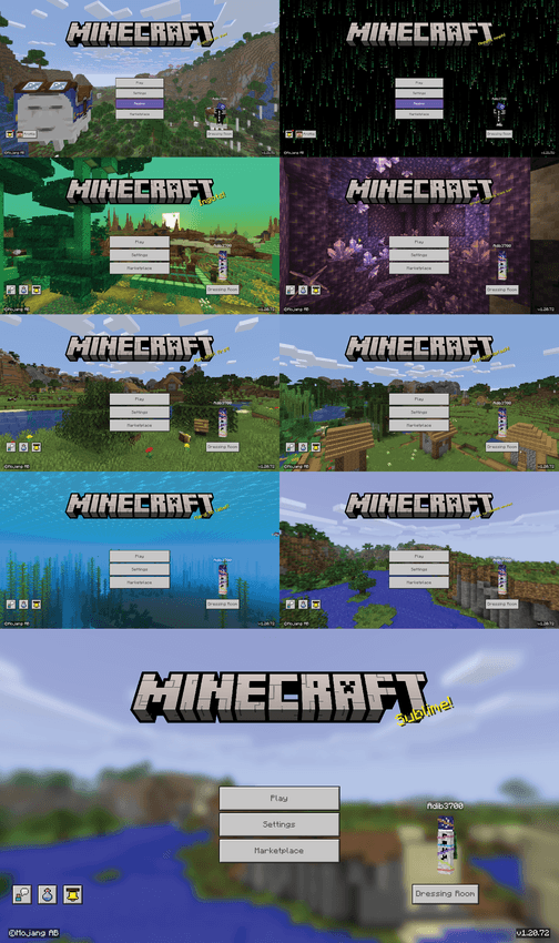 All Minecraft Panorama - Minecraft Bedrock Texture Packs - CurseForge