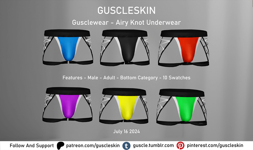 Gusclewear - Airy Knot Underwear - The Sims 4 Create a Sim - CurseForge