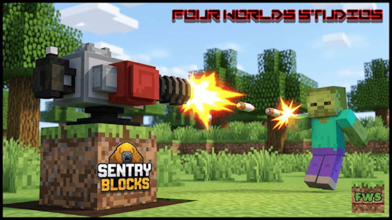 Fours Sentry Blocks [Base Protection at it's Best!] - Minecraft Bedrock ...